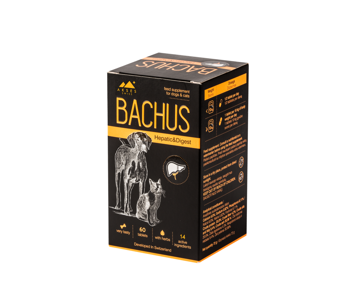BACHUS Hepatic&Digest Kepenims ir skrandžiui N60 — Fitoveta